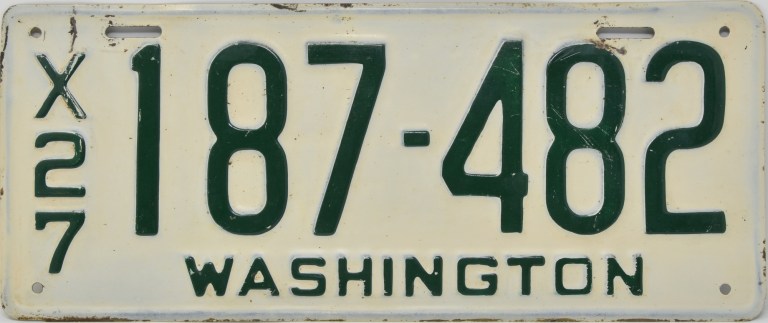 Washington State License Plate History – Danny's License Plates