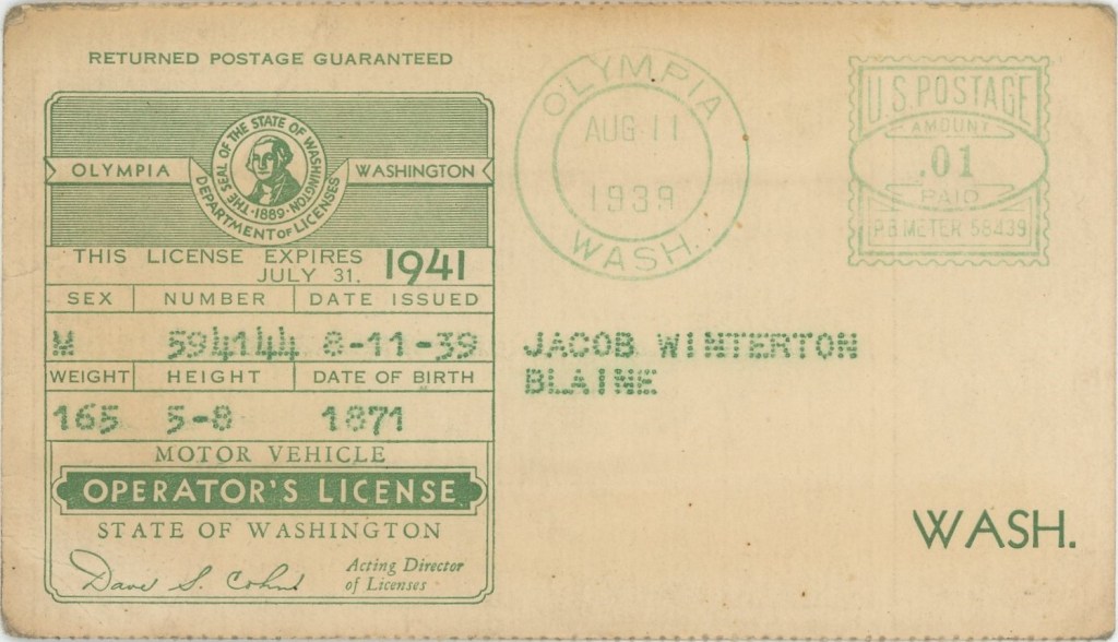 Washington State driver’s licenses history – Danny's License Plates