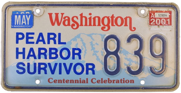 Pearl Harbor Survivors – Danny's License Plates