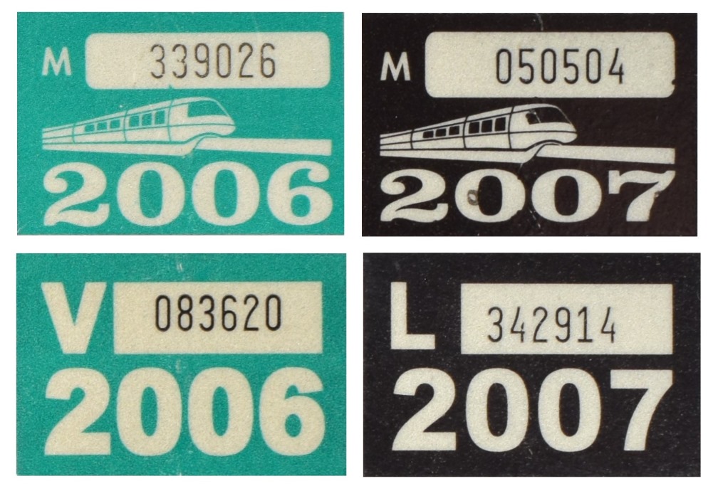 Seattle’s Monorail Tabs of 2006 and 2007 – Danny's License Plates