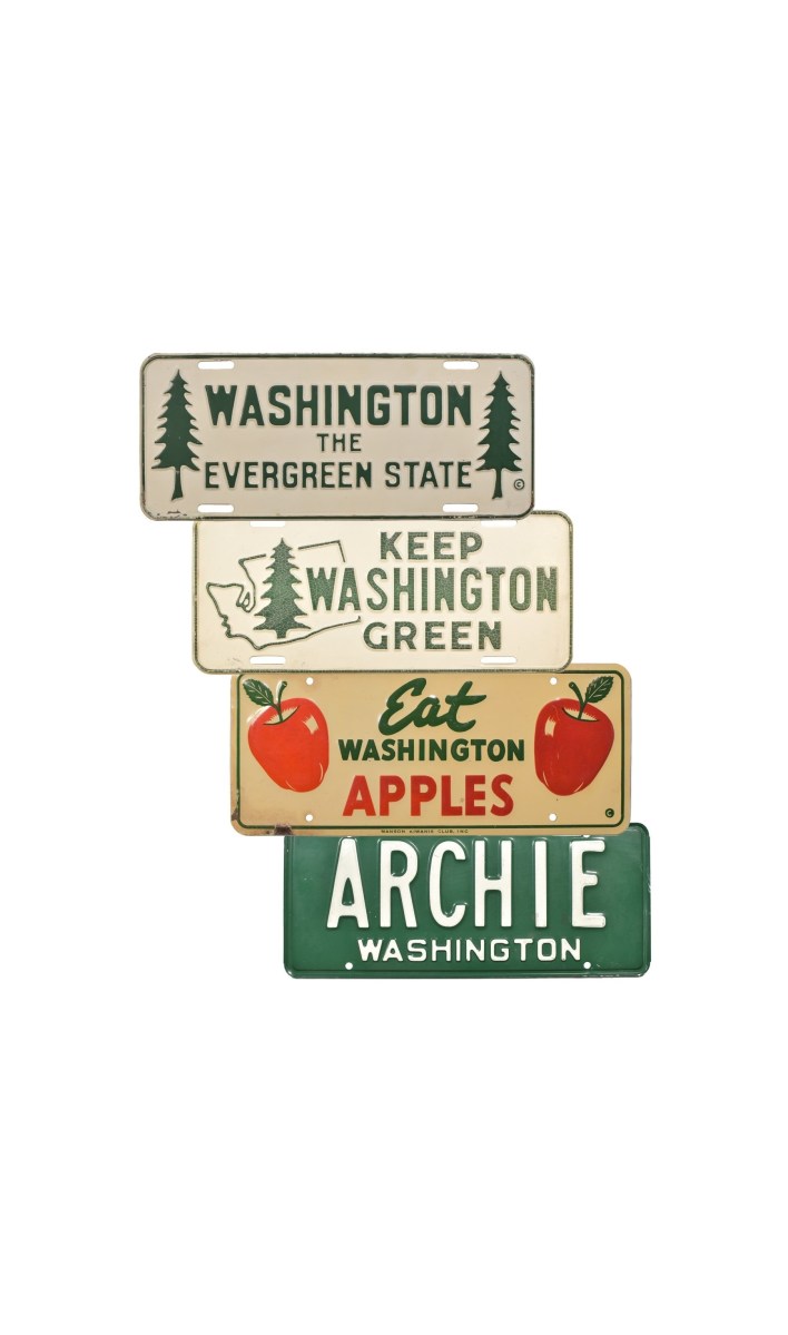 Washington’s custom front license plates of 1954 – Danny's License Plates