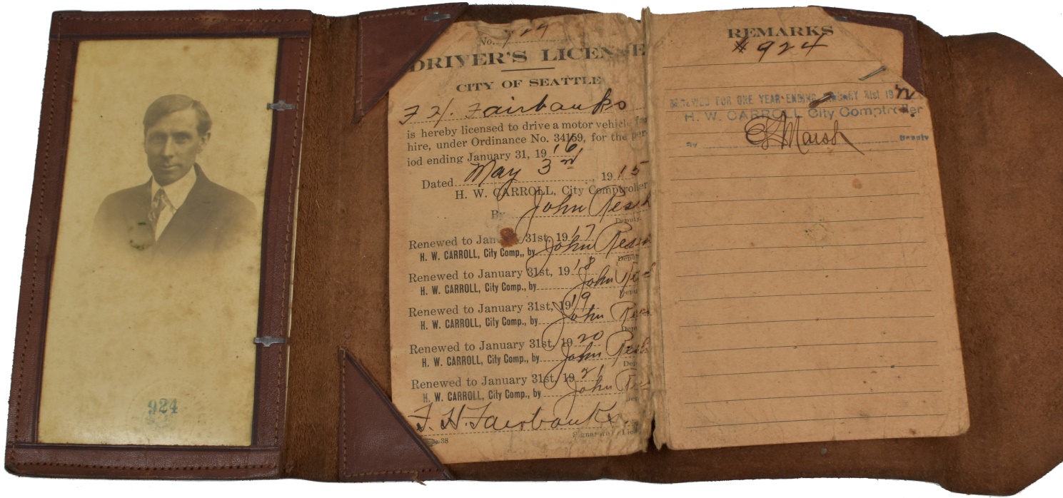 Early 20th Century Seattle Drivers’ Licenses – Danny's License Plates