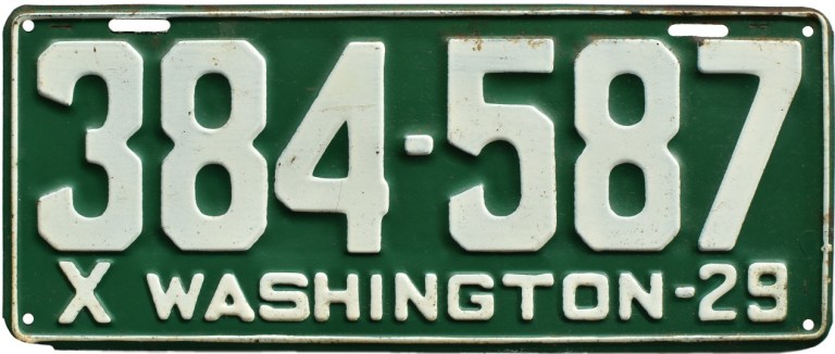 Washington State License Plate History – Danny's License Plates